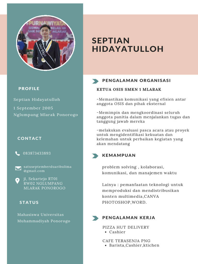 White Simple Student CV Resume (2) | PDF