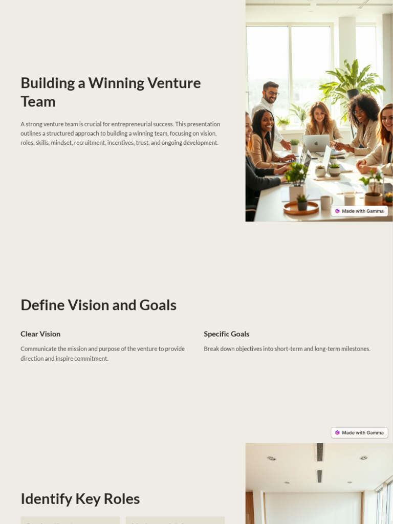Building A Winning Venture Team | PDF | Recruitment | Startup Company