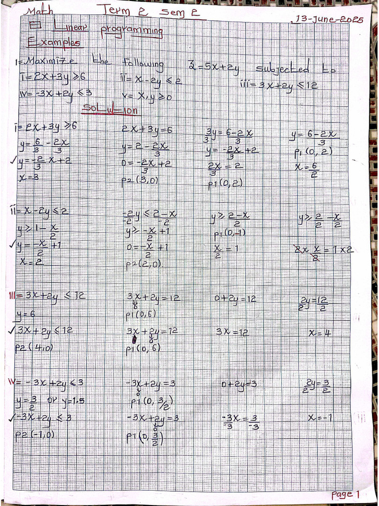 Linear Programming Sem2 Term 2 | PDF