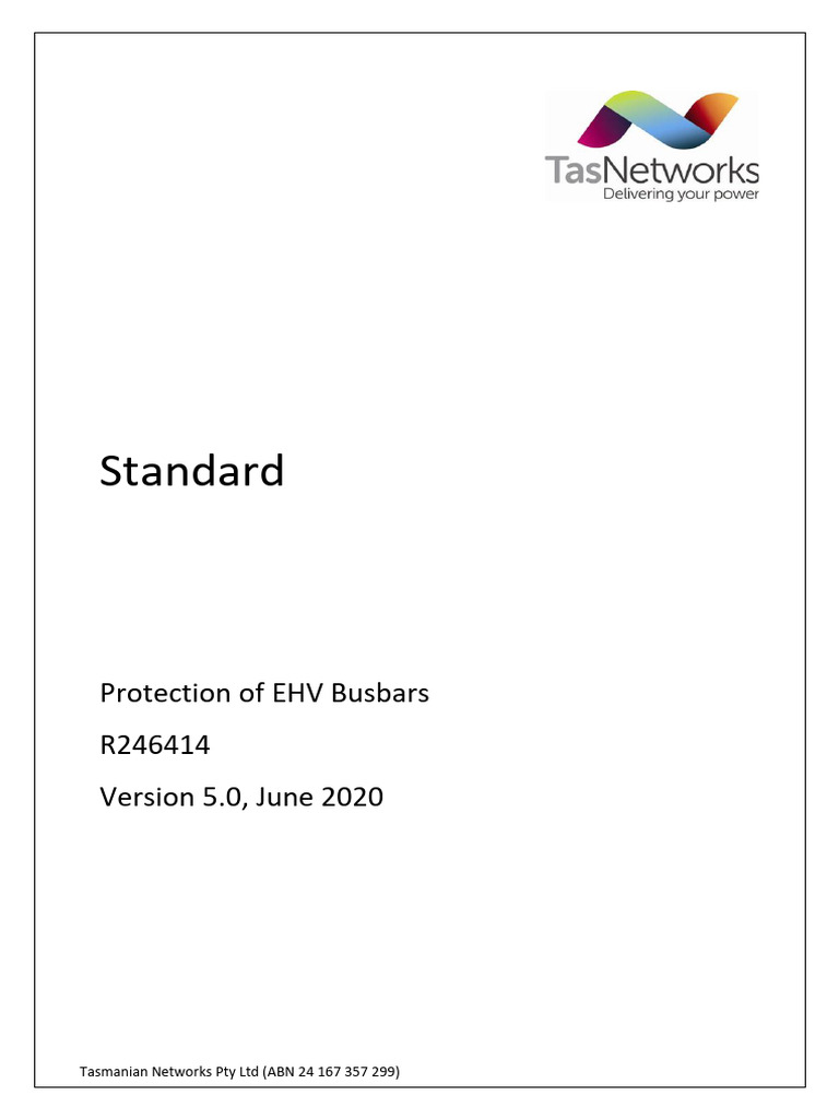 Protection of EHV Busbars Standard | PDF | Relay | Scada