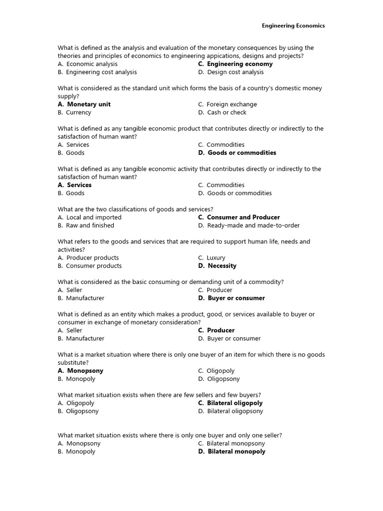 Key Concepts in Engineering Economics | PDF | Bonds (Finance ...