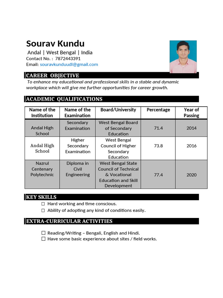 Sourav Kundu CV | PDF