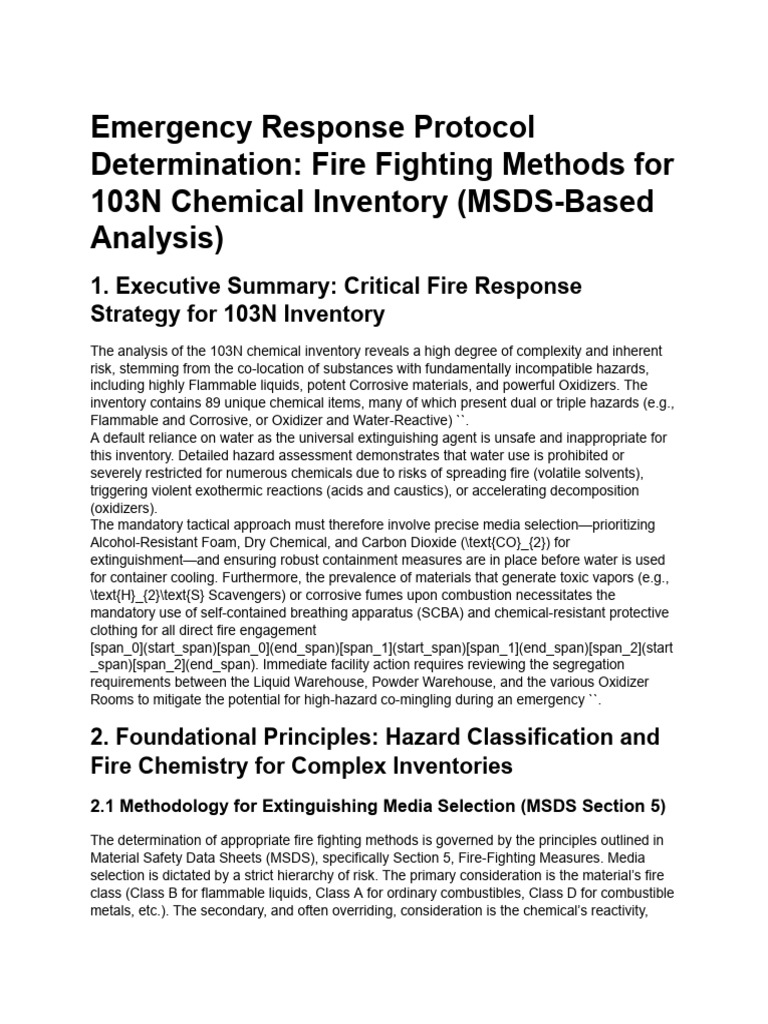 Chemical Fire Fighting Methods Research | PDF | Fires | Firefighting