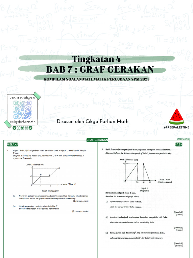 Graf Gerakan: Soalan Matematik SPM 2025 | PDF