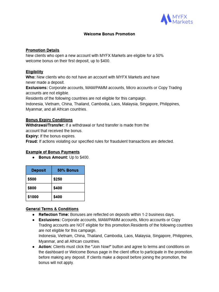 Term of Use Welcome Bonus Campaign 1 | PDF | Hedge (Finance) | Private ...
