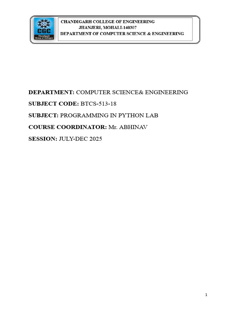 Lab Manual Pythonpdf 2025 07 21 14 42 16 | PDF | String (Computer ...