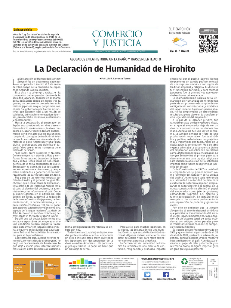 La Declaración de Humanidad de Hirohito | PDF | Japón | Constitución