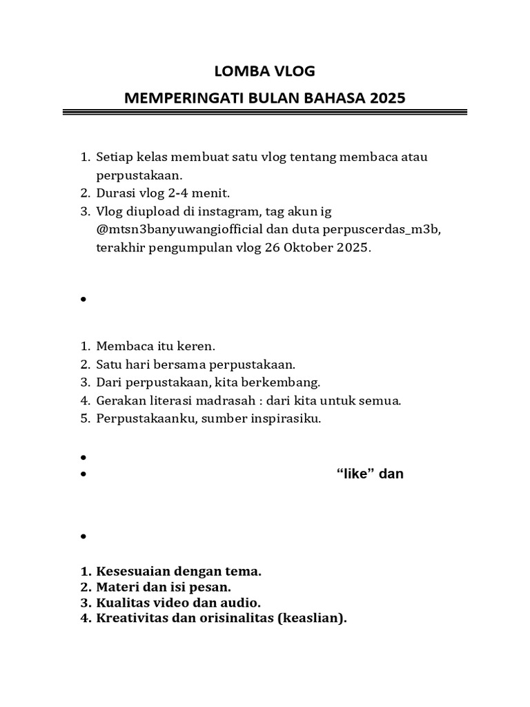 LOMBA VLOG | PDF