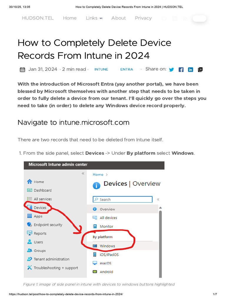 Delete Device Records from Intune 2024 | PDF | Microsoft | Microsoft ...