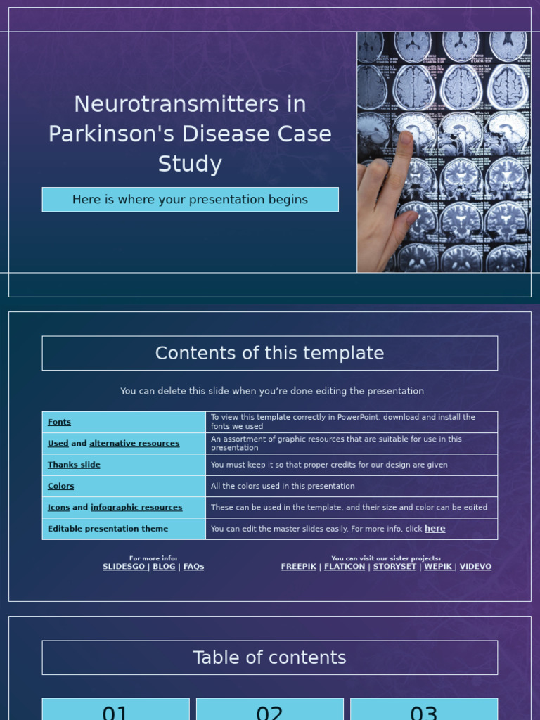 Neurotransmitters in Parkinson's Disease Case Study by Slidesgo | PDF ...