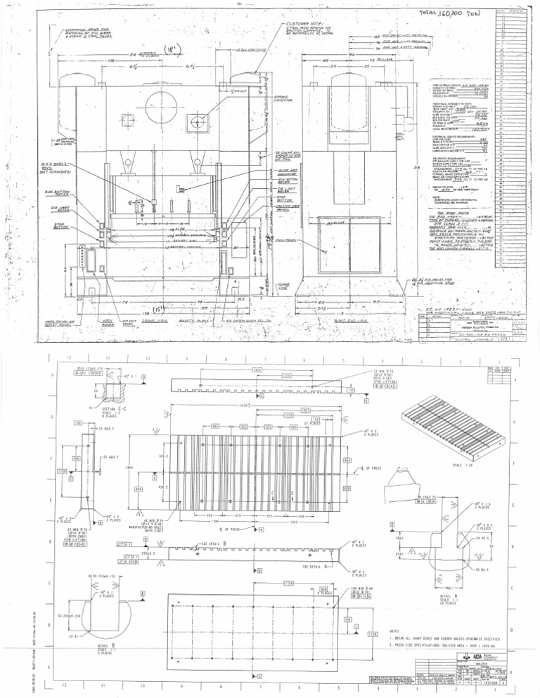 P300V Bolster and Press Drawing | PDF