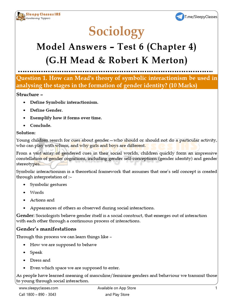 Model Answers Test 6 Chapter 4 Lyst1734585418588 | PDF | Gender ...