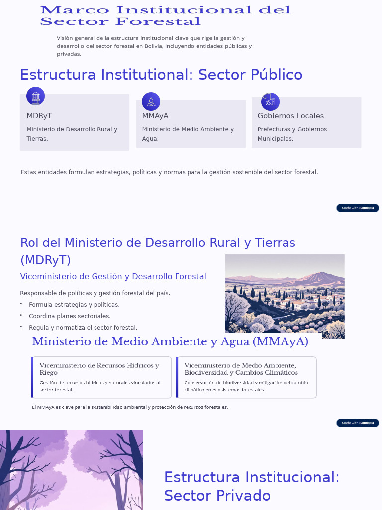 Marco Institucional Del Sector Forestal | PDF