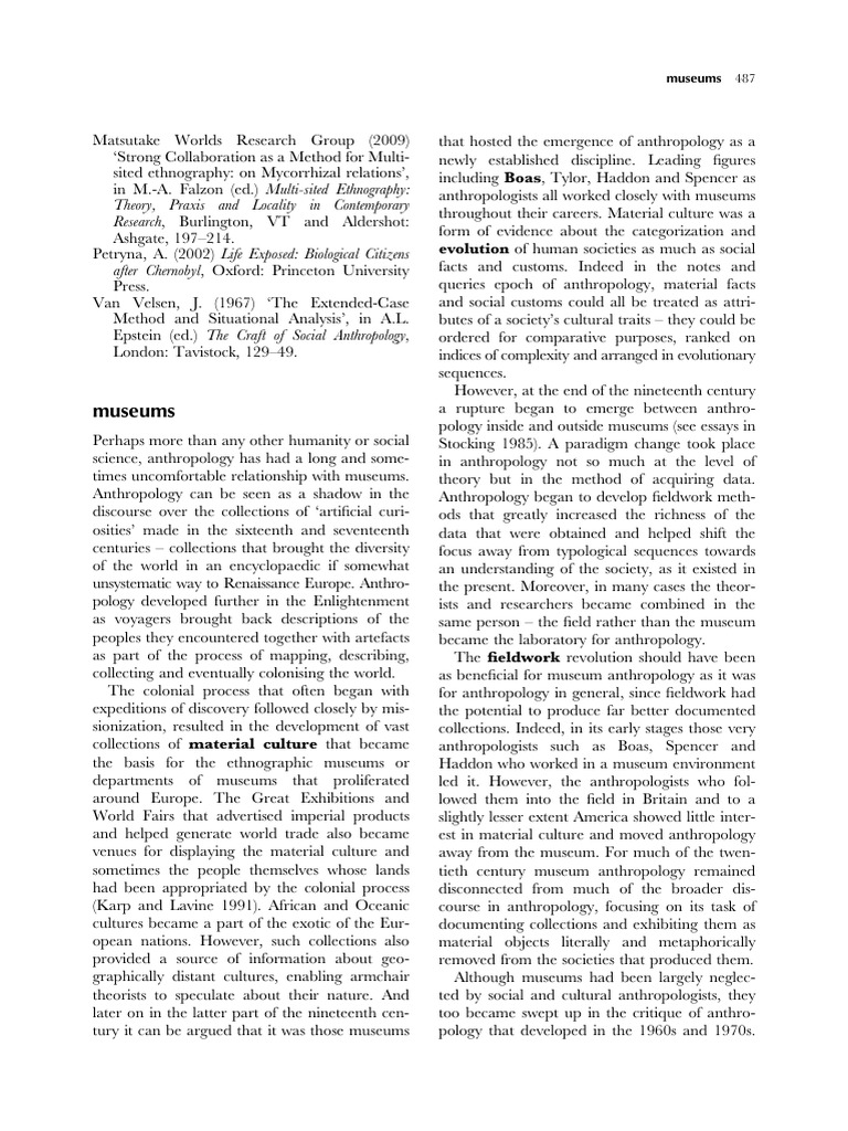 Museums | PDF | Anthropology | Franz Boas