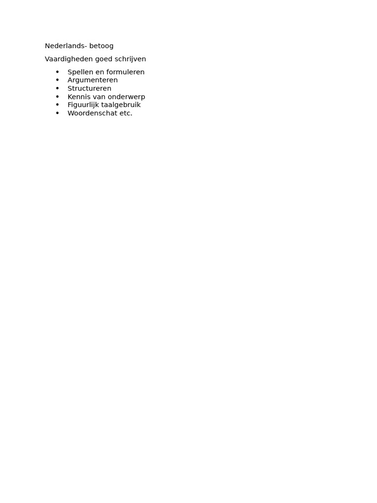 Aantekeningen Nederlands Betoog | PDF