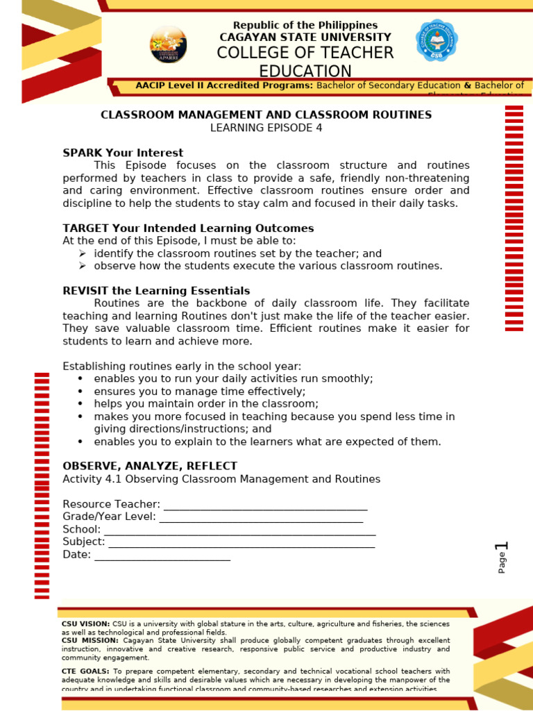 Classroom Management Strategies for Teachers | PDF | Teachers | Classroom Management