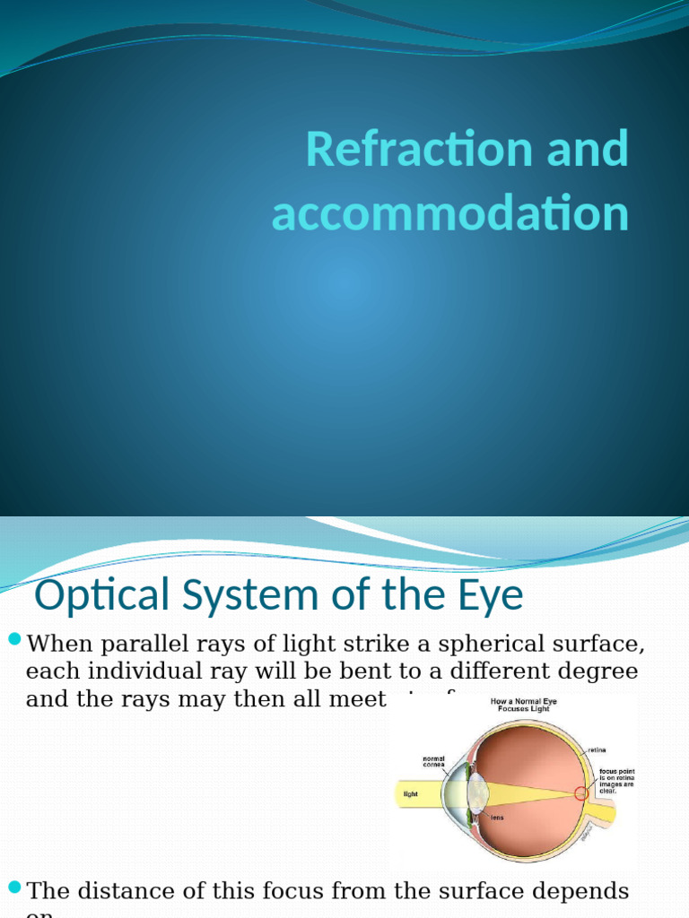Red Eye Syndrome PPT, Cataract and Glaucoma PPT, Refraction and ...