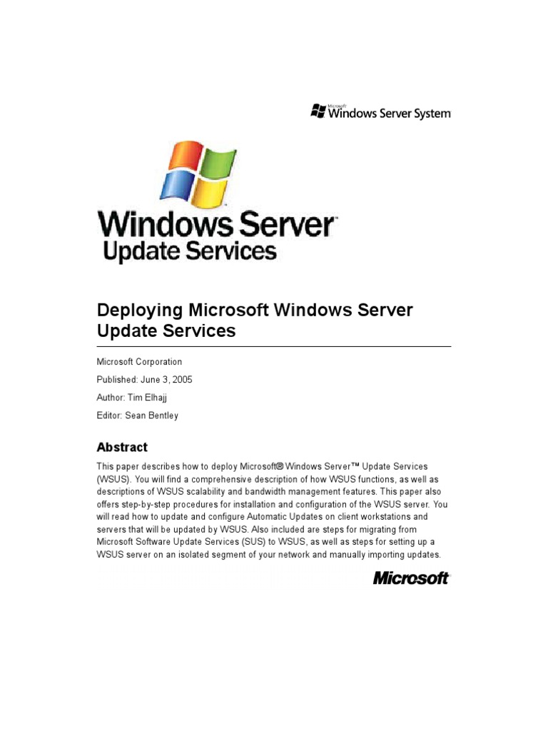 Deploying WSUS Server | PDF | Business