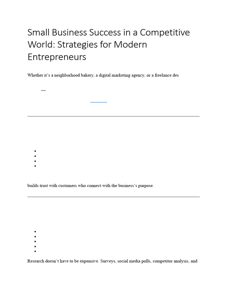 Small Business Success in A Competitive World 10 | PDF | Brand ...