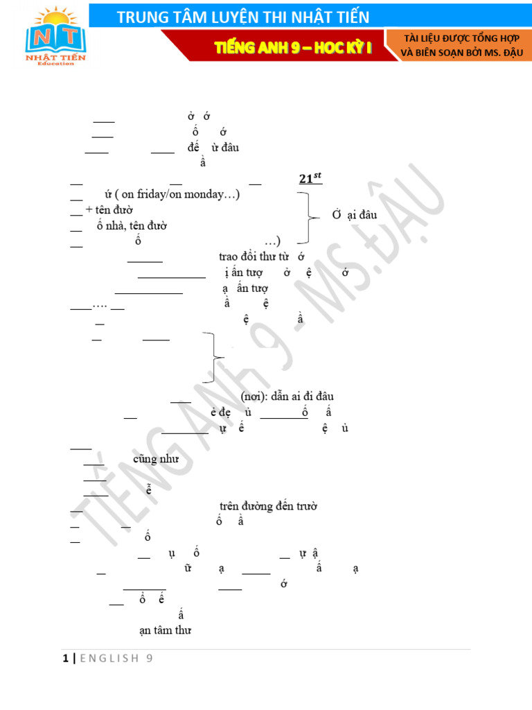 De Cuong Anh 9 | PDF