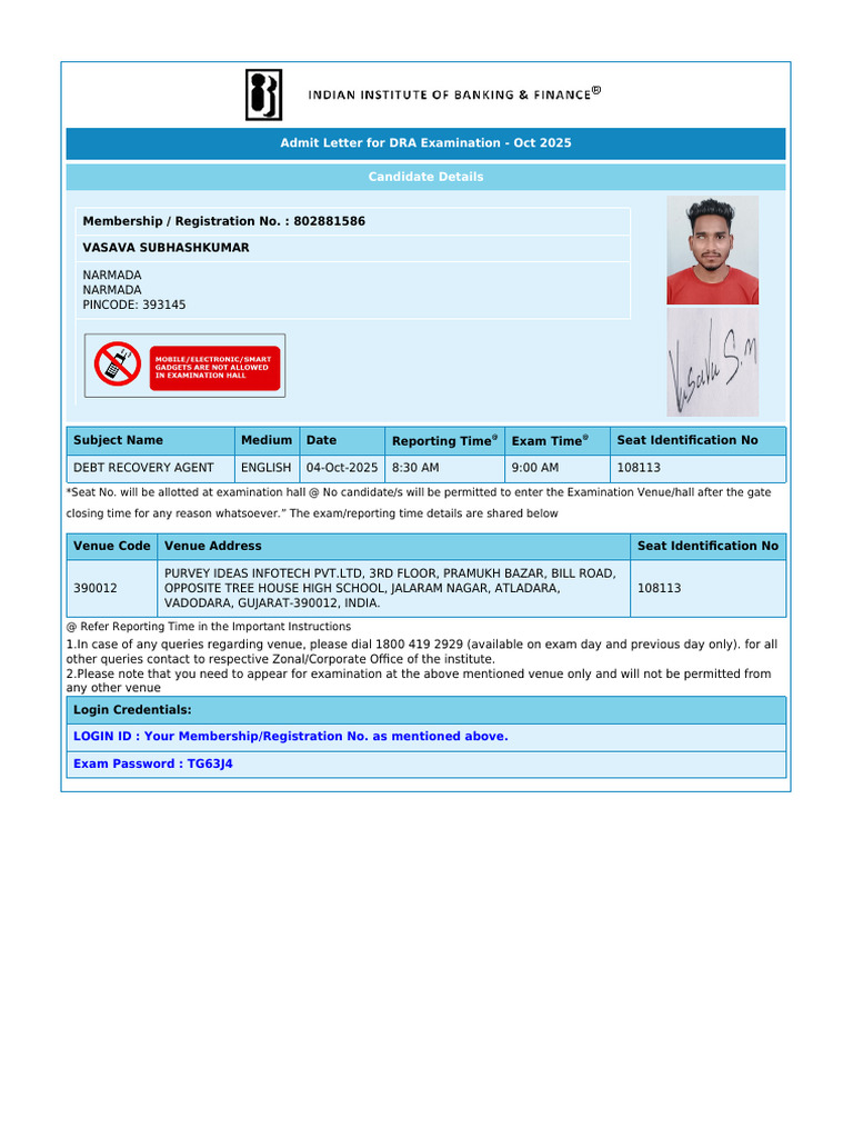 Vasava Subhashkumar | PDF | Identity Document