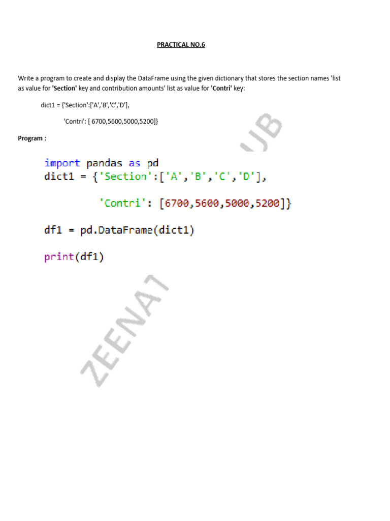Class XII Practicals 6 To 13 Without Output | PDF | Computing ...