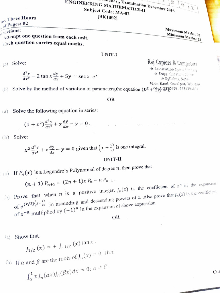 M2 pyq | PDF | Mathematical Relations | Mathematical Analysis