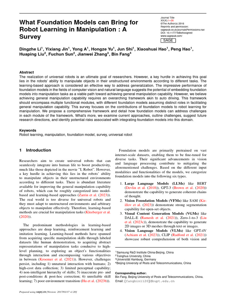 Li Et Al. - 2024 - What Foundation Models Can Bring For Robot Learning ...