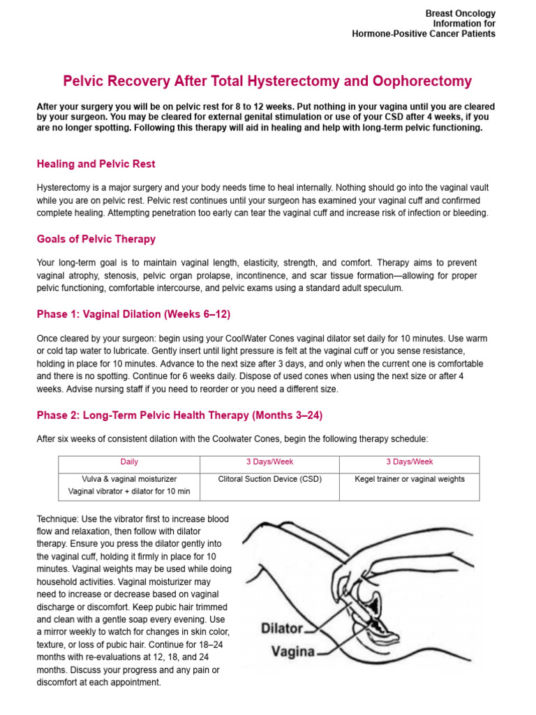 Hysterectomy Oophorectomy Pelvic Therapy Pamphlet - BC - 2025 | PDF ...