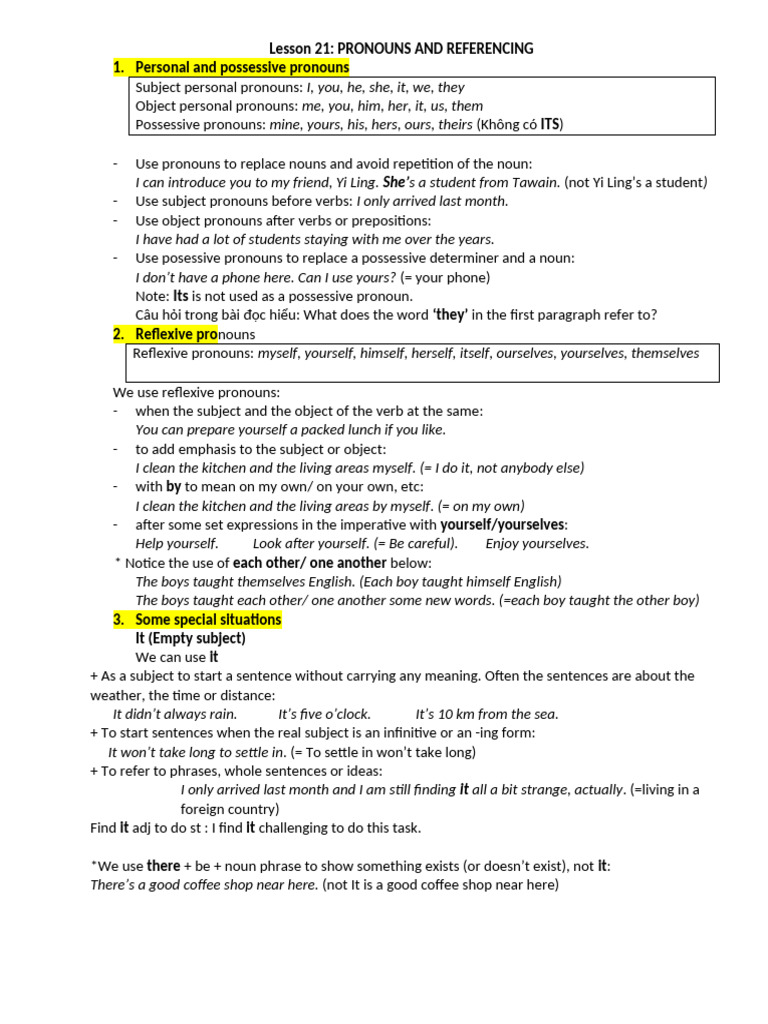 Understanding Pronouns in English | PDF | Pronoun | Morphology