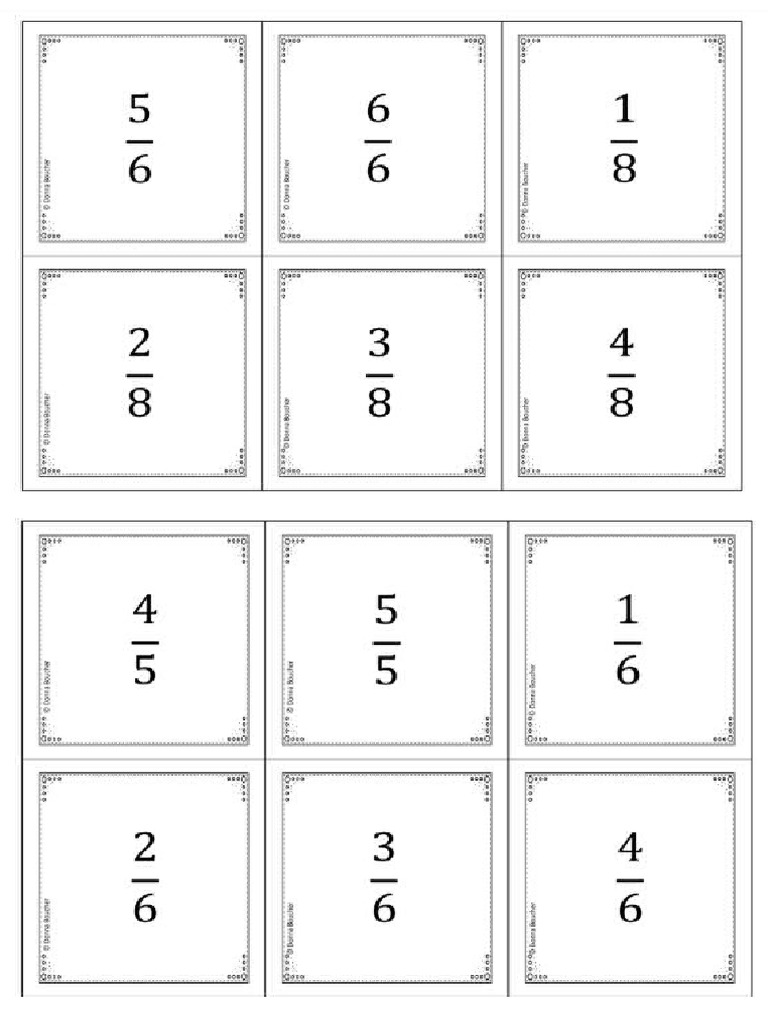 Fraction Card | PDF