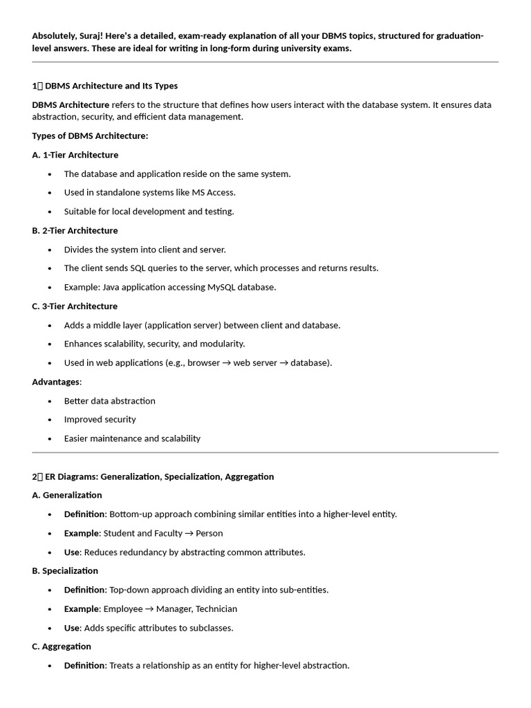 5th Sem Cs 502 Dbms Mid Sem 1 Topic Answers | PDF | Databases | Relational Model