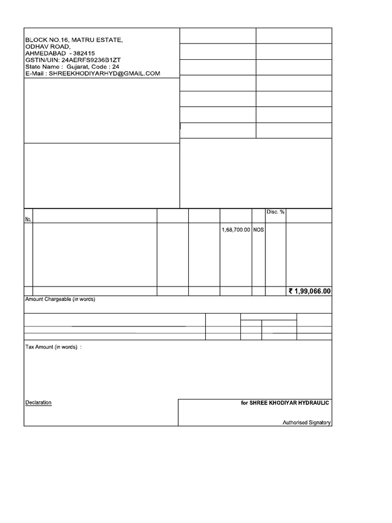 Quotation for Hydraulic Valve Invoice | PDF | Taxes | Government Finances