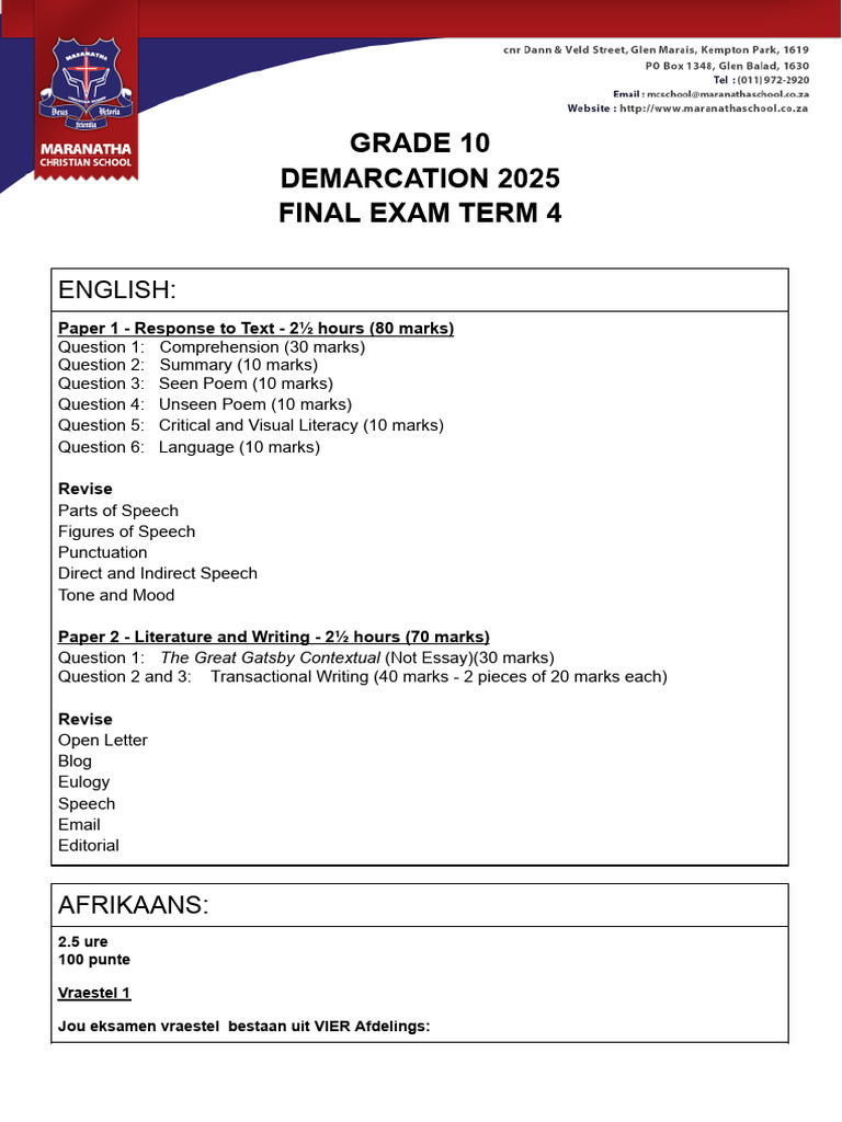Grade 10 Final Exam Overview 2025 | PDF | Computer File | Computer Network