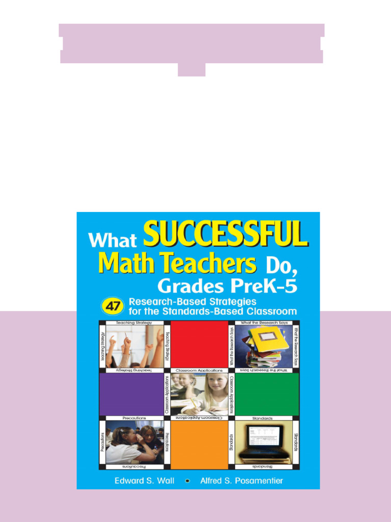 What Successful Math Teachers Do Grades PreK 5 47 Research Based ...