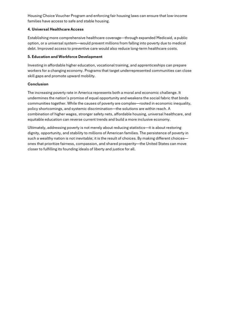 Report On Povery | PDF