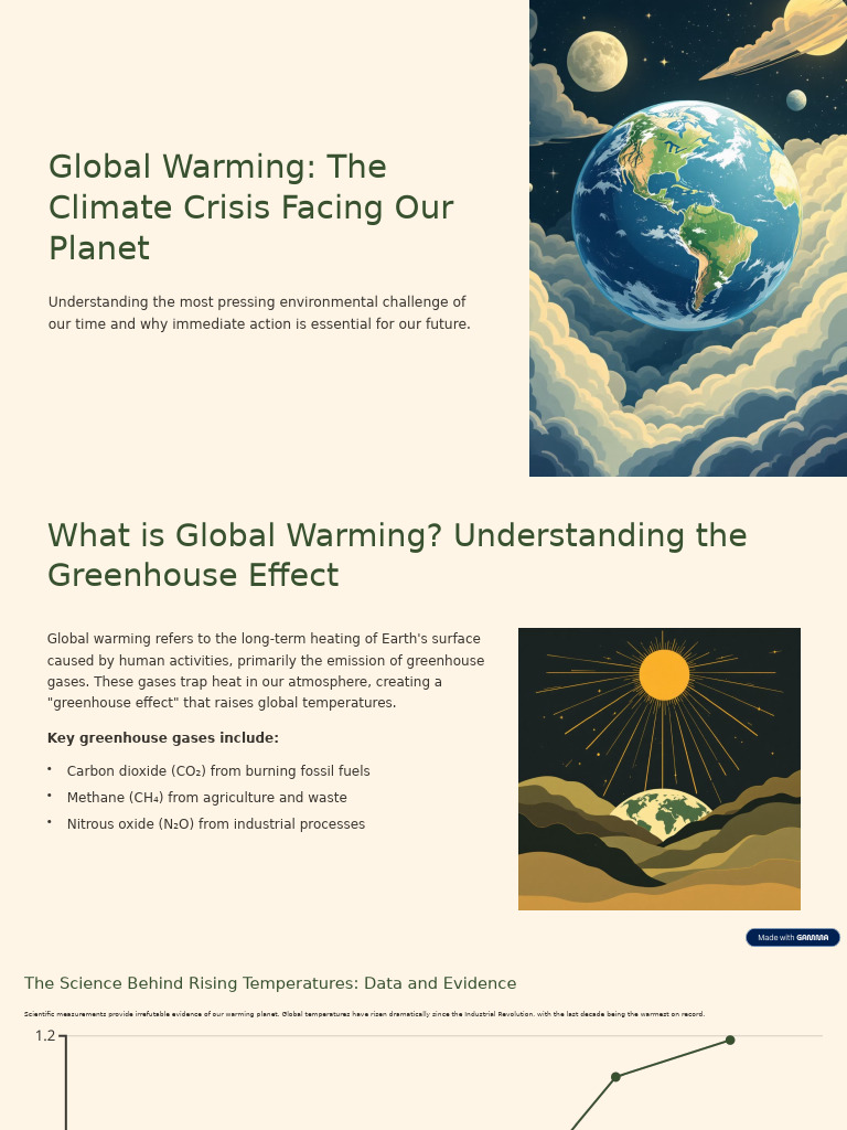 Global Warming The Climate Crisis Facing Our Planet | PDF | Climate ...