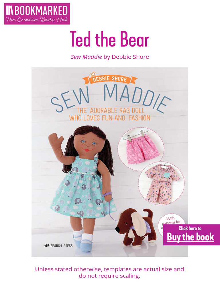 Sew Ted the Bear: Easy Fleece Pattern | PDF | Sewing | Seam (Sewing)
