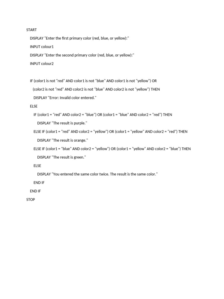 Graded Project 1 Pseudocode. | PDF