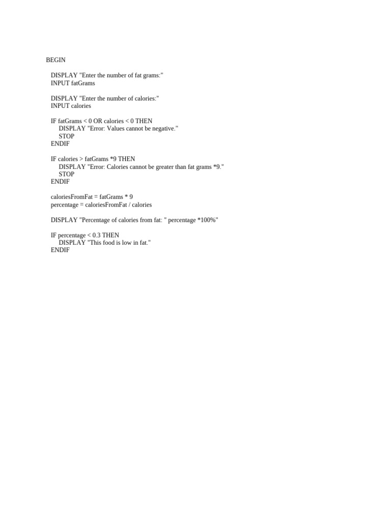 Graded Project 2 Pseudocode | PDF
