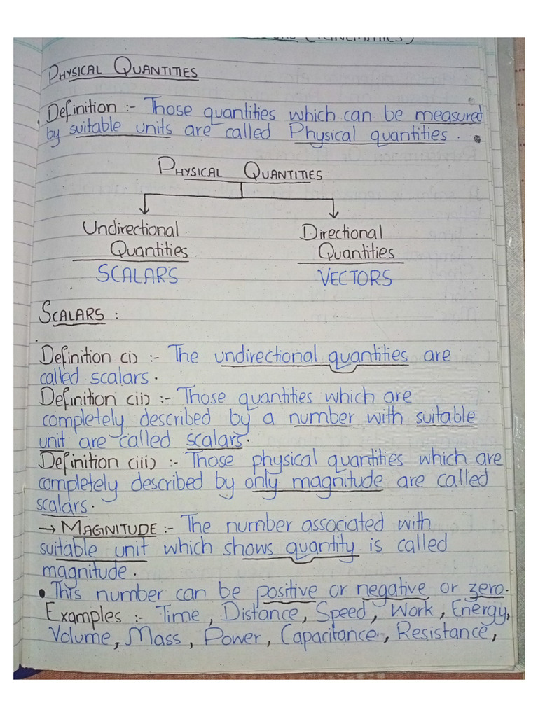 Physics Unit 02 XI Notes by Sir Bheem Raj | PDF