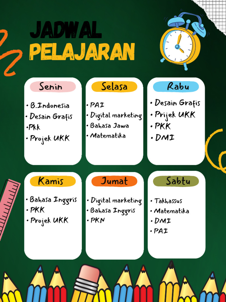 Hijau Ilustrasi Jadwal Pelajaran 20250803 231724 0000 | PDF