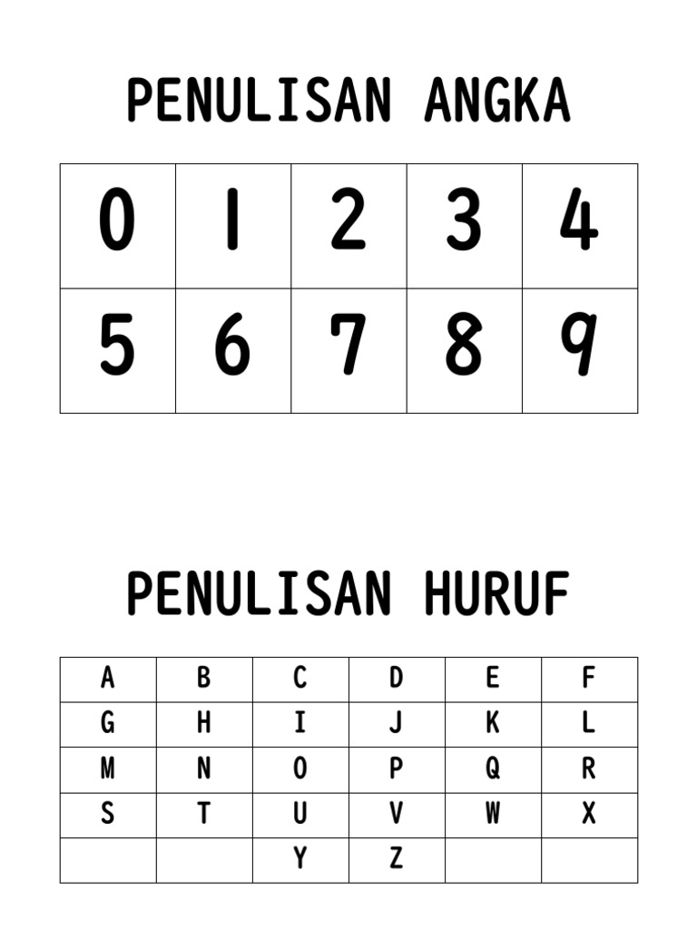 Penulisan Angka Dan Huruf | PDF