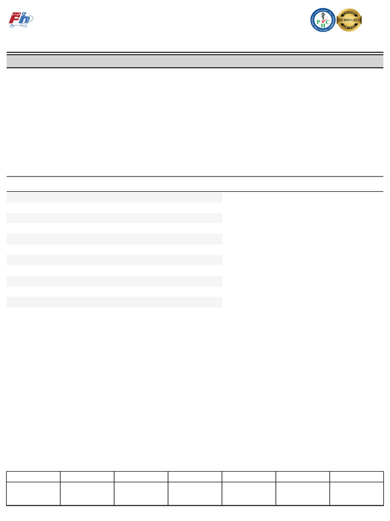 Patient Report | PDF | Clinical Medicine | Medical Specialties