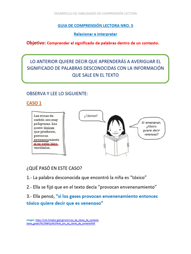3 Guia-De-Comprension-Lectora-Significado-De-Palabras | PDF ...