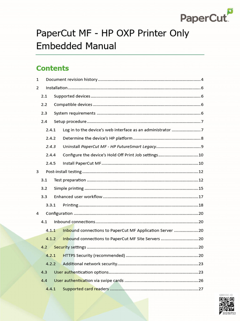 PaperCut 20MF 20 - 20HP 20OXP 20printer 20only 20embedded 20manual ...