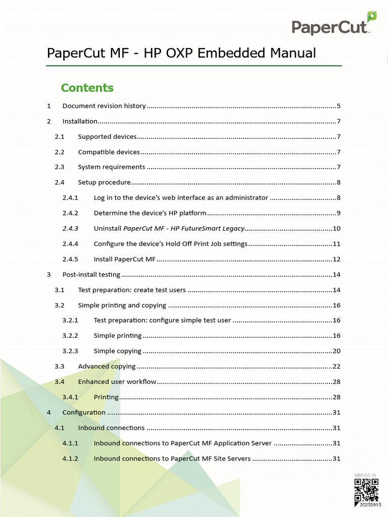 PaperCut MF HP OXP Embedded Guide | PDF | Public Key Certificate ...