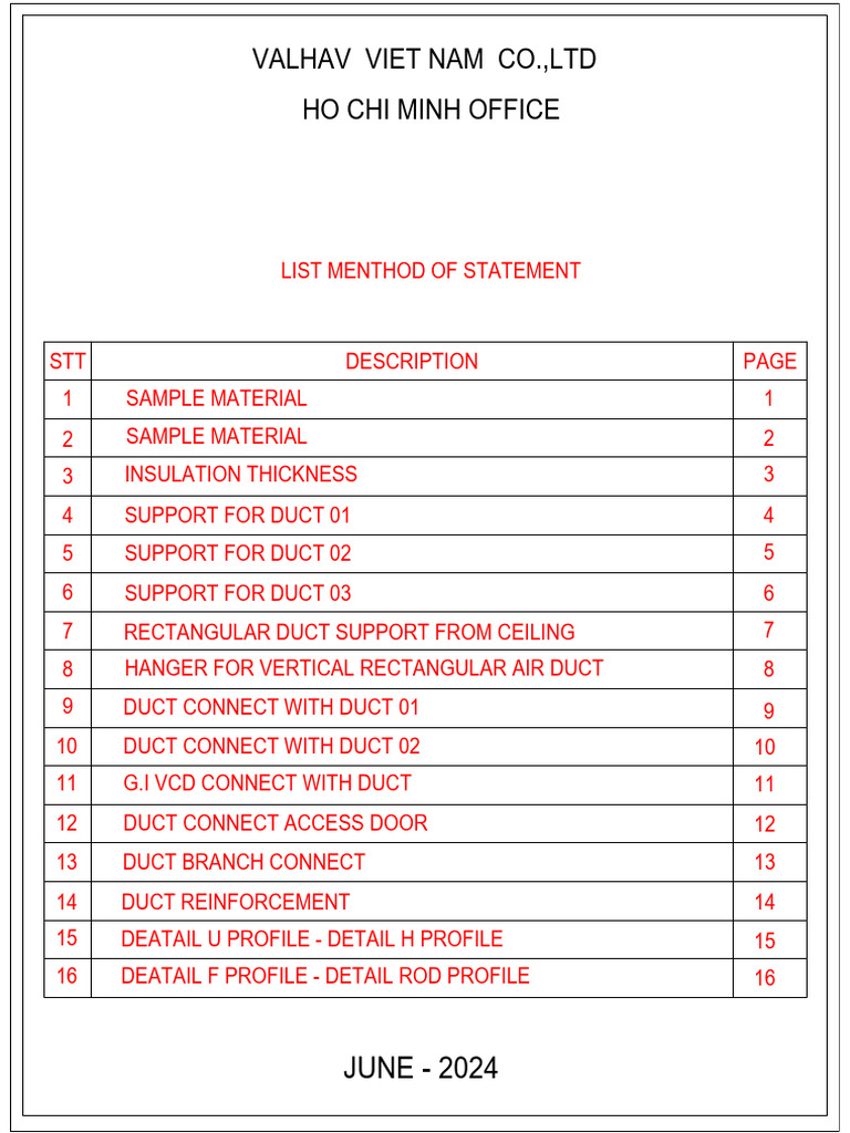 Valhav-Menthod For Pre-Insulation Duct | PDF | Duct (Flow) | Building Engineering