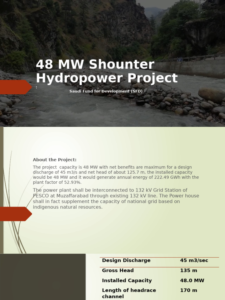 48 MW Shounter Hydropower Projectt - Sep | PDF