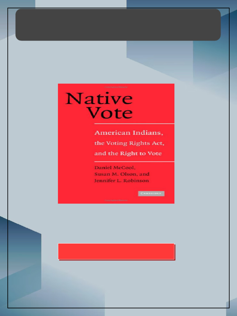 744Native vote 1st Edition Daniel Mccool download full chapters | PDF ...
